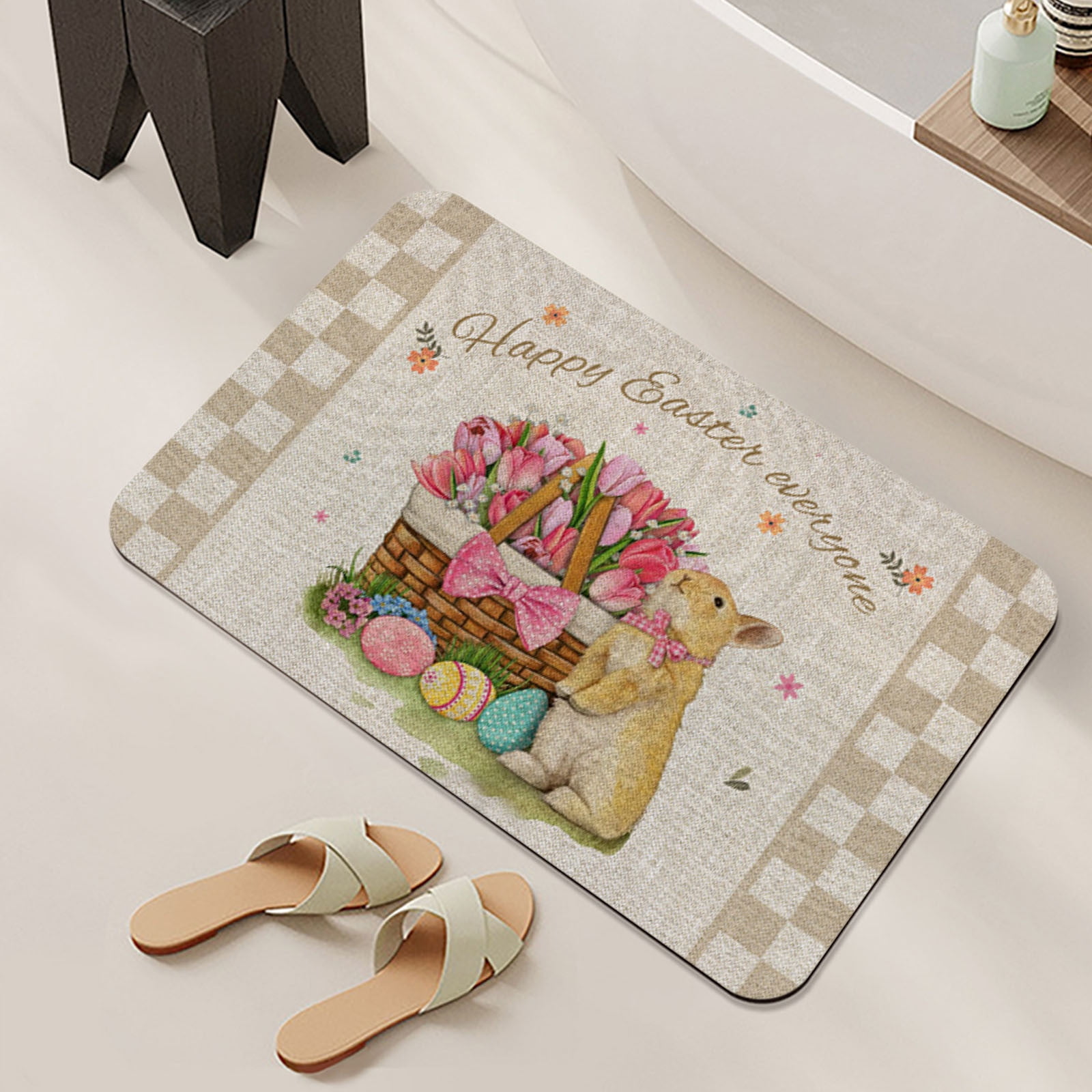 Easter Decorations Clearance Easter Door Mat, Spring Bunny Egg Indoor ...