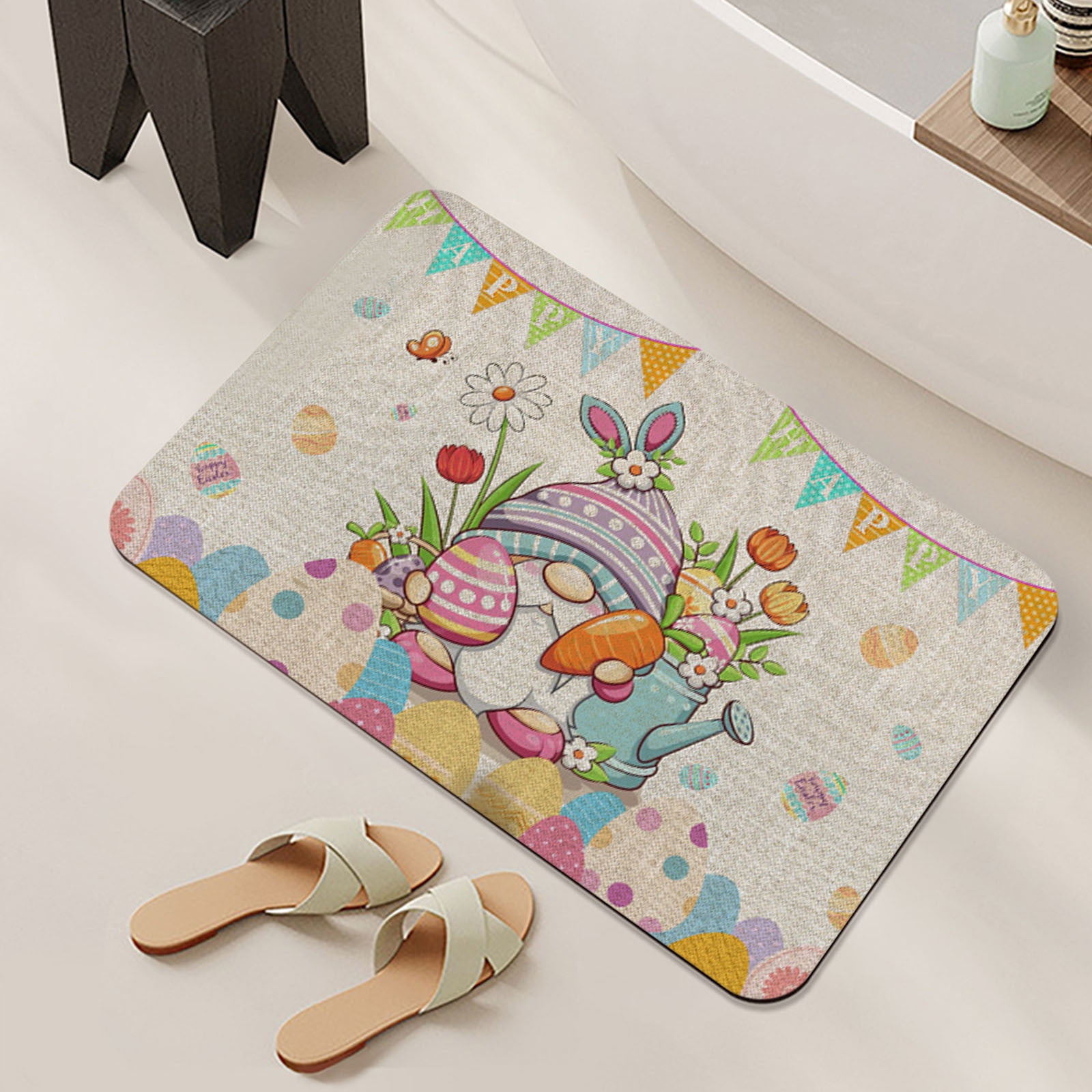 Easter Decorations Clearance Easter Door Mat, Spring Bunny Egg Indoor ...