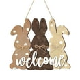 Easter Decorations Door Sign,Wooden Cute Bunny Welcome Easter Door ...