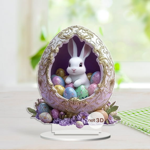 Easter Decorations Easter Cute Cabin Acrylic Car Interior 2D Acrylic ...