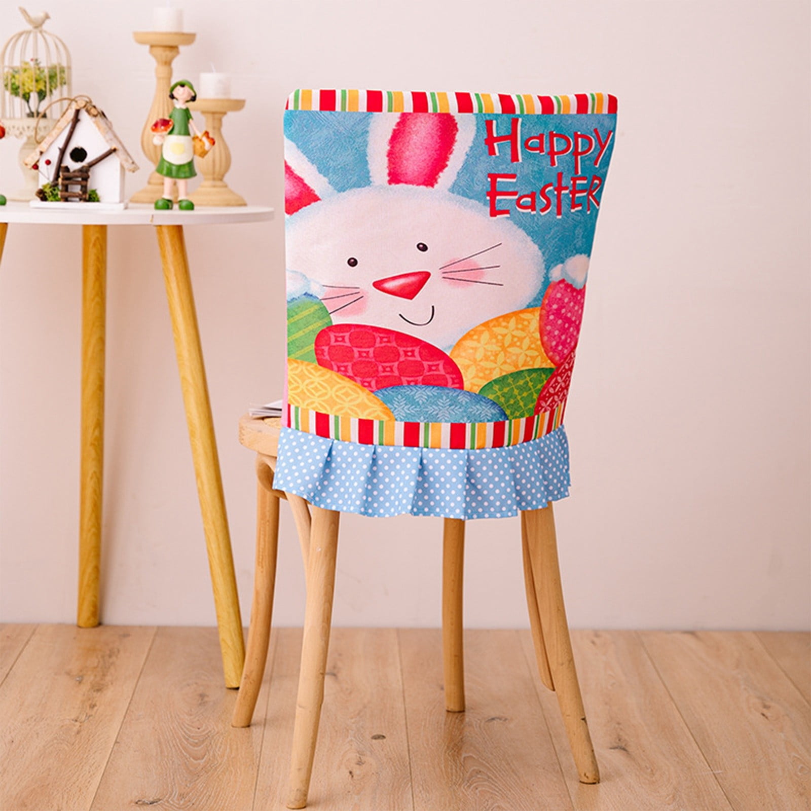Easter Furniture, Easter Dining Chair Covers Spring Watercolor Bunnies ...