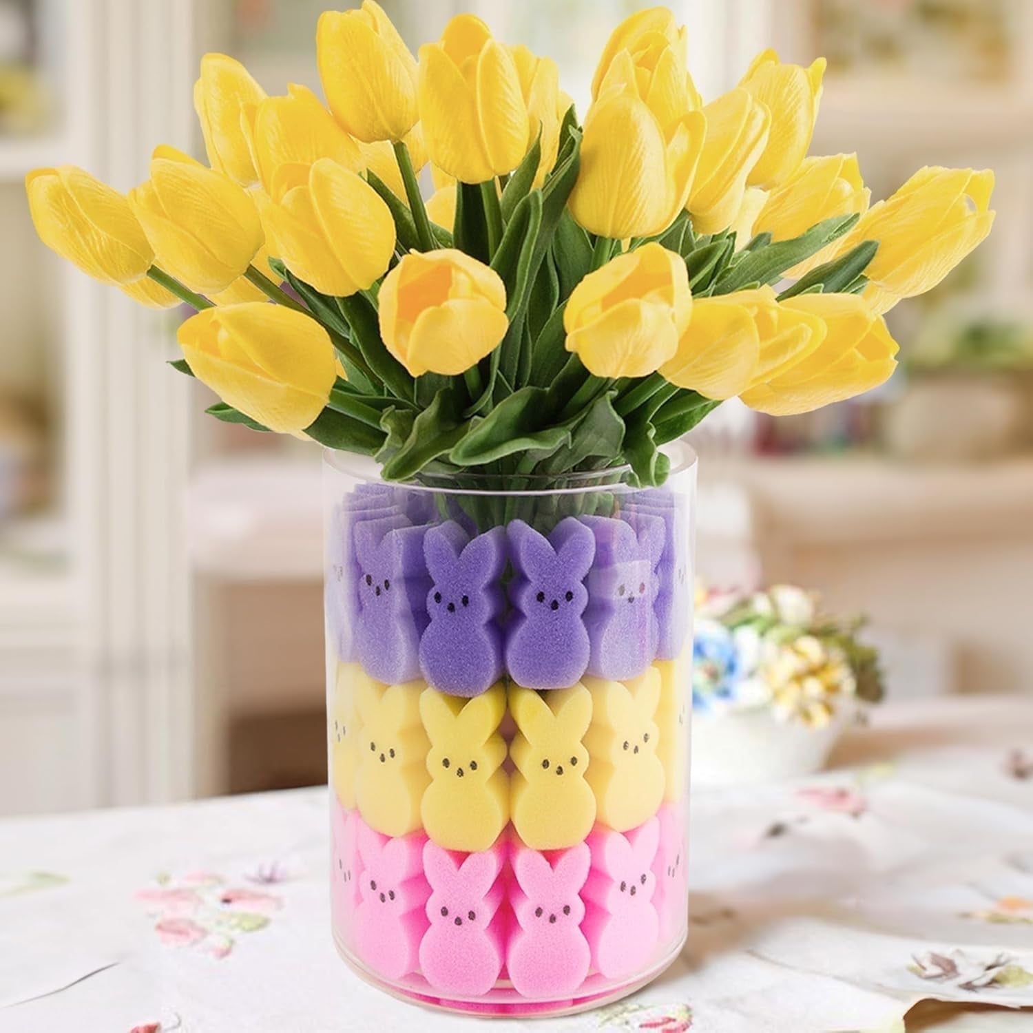 Easter Decorations - Easter Peeps Decor - Artificial Tulips with ...
