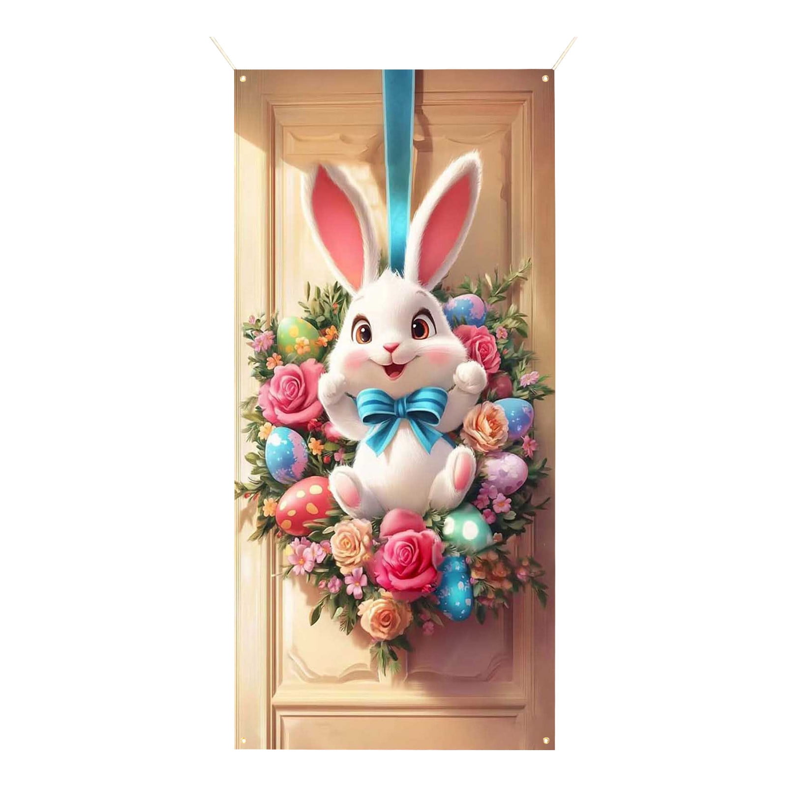 Easter Decorations Happy Easter Door 025 Spring Easter Bunny Hanging ...