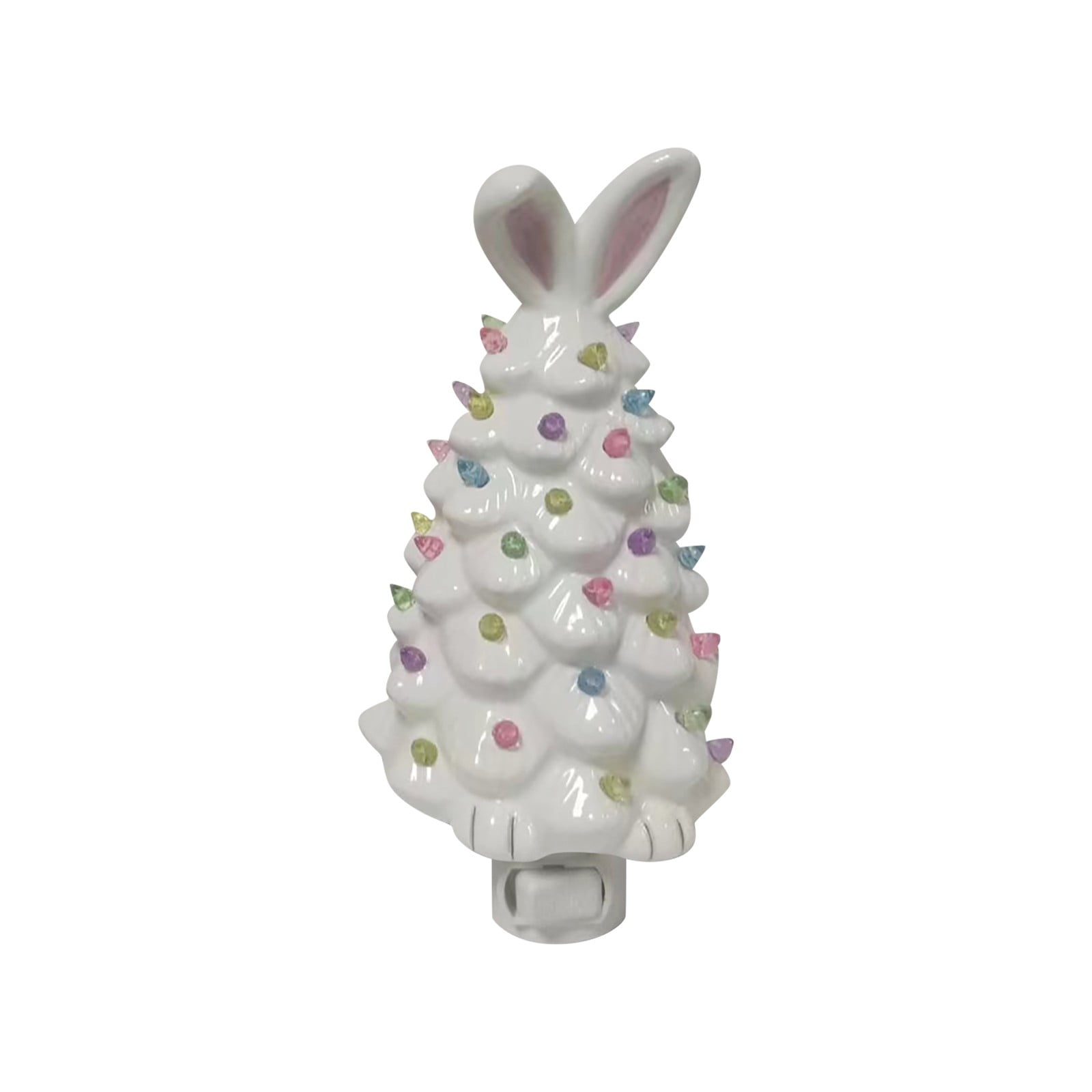 Easter Decorations for The Home Lighted Easter Spring Bunny Ceramic ...