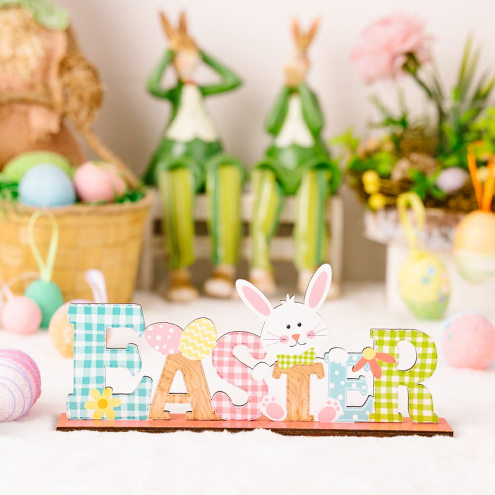 Easter Decorations for the Home,Wooden Easter Bunny Table Decorations ...