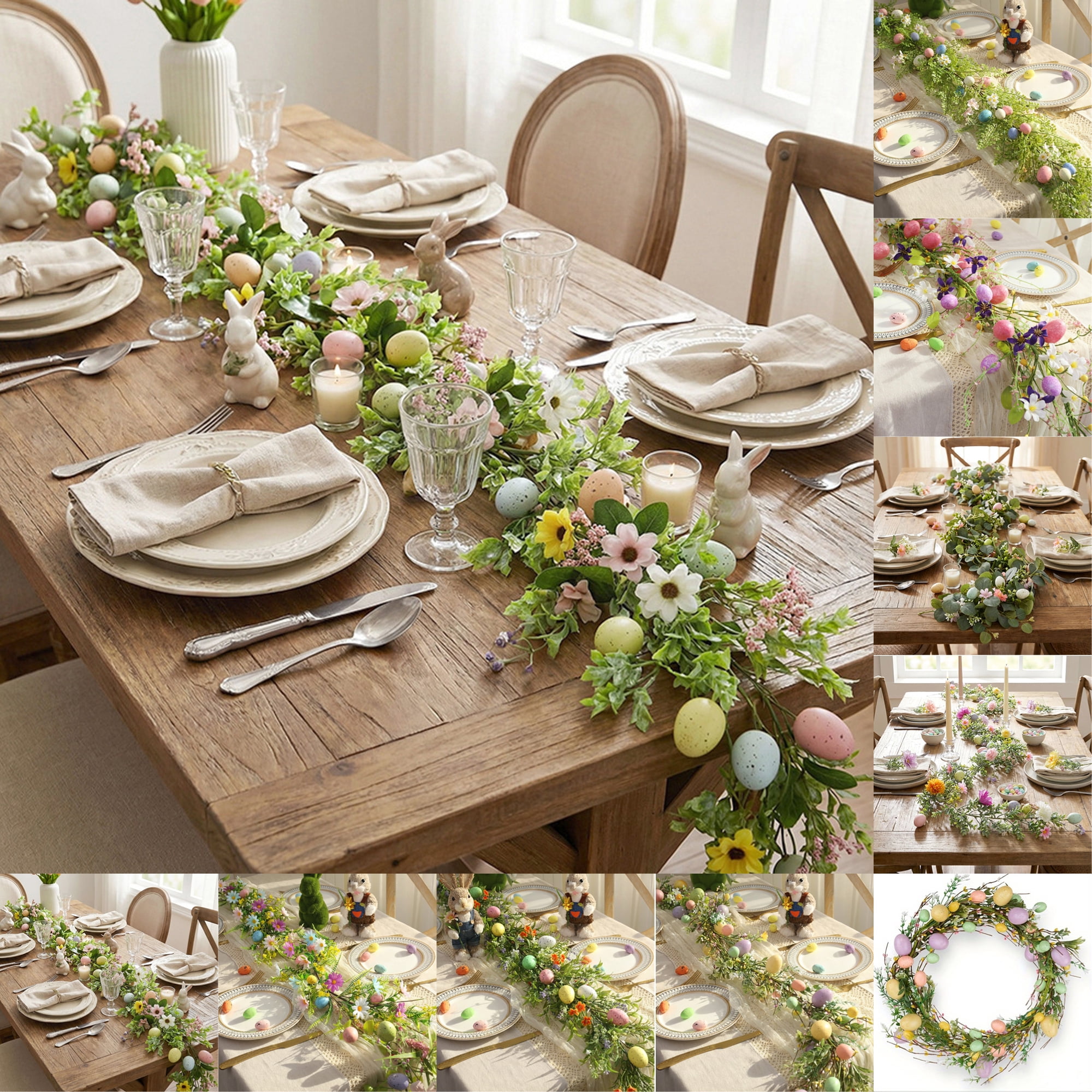 Easter Decorations Indoors Garland 1.75M Spring Branches And Leaves ...