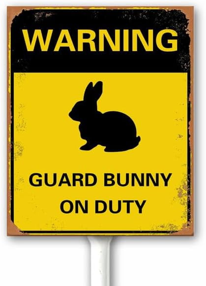 Easter Decorations Outdoor Easter Garden Sign Vintage, Warning, Guard ...
