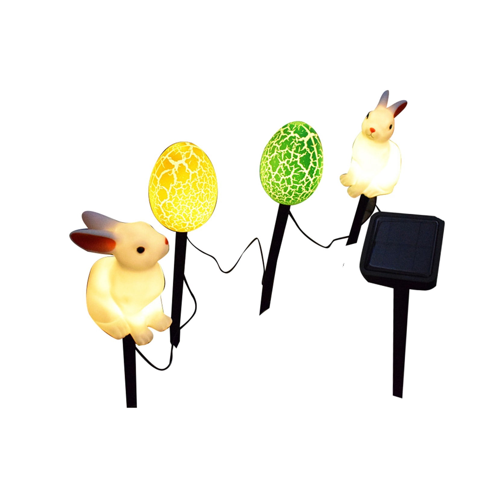 Easter Decorations Outdoor Solar Easter Egg Courtyard Decoration ...