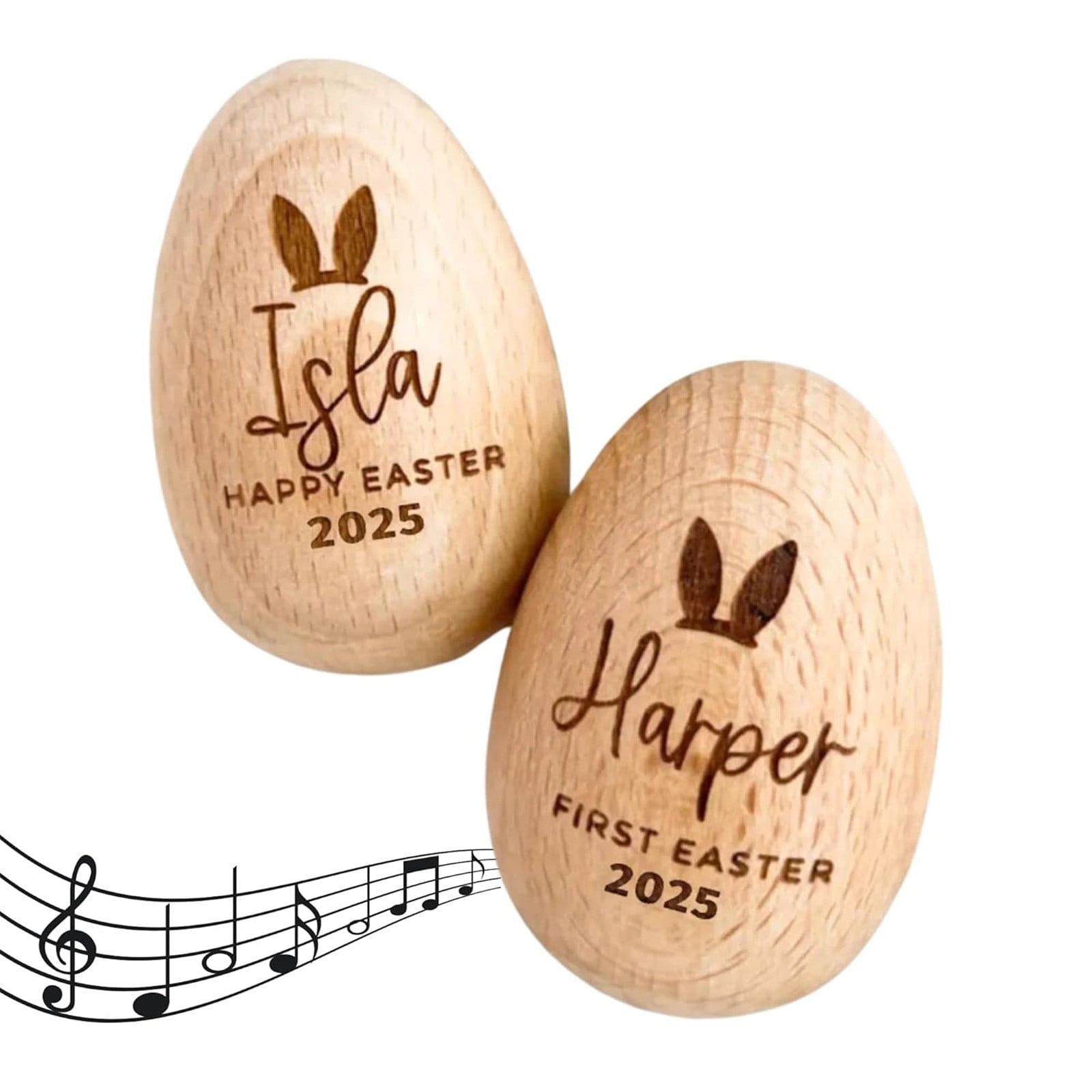 Easter Decorations,Personalized Musical Easter Egg Shaker 2025 Wooden ...