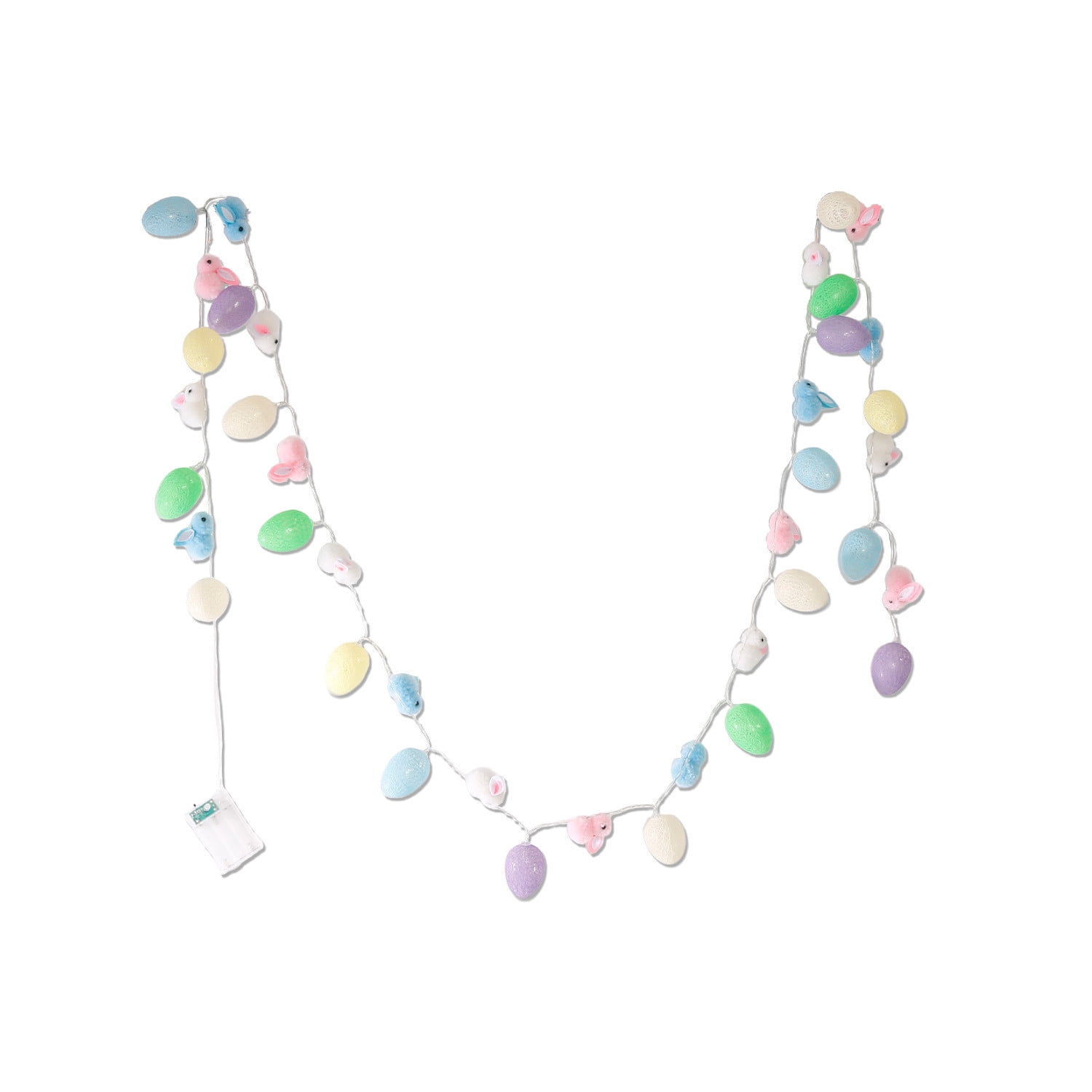 Easter Decorations, Rabbits and Eggs LEDs Fairy Lights Battery Operated ...