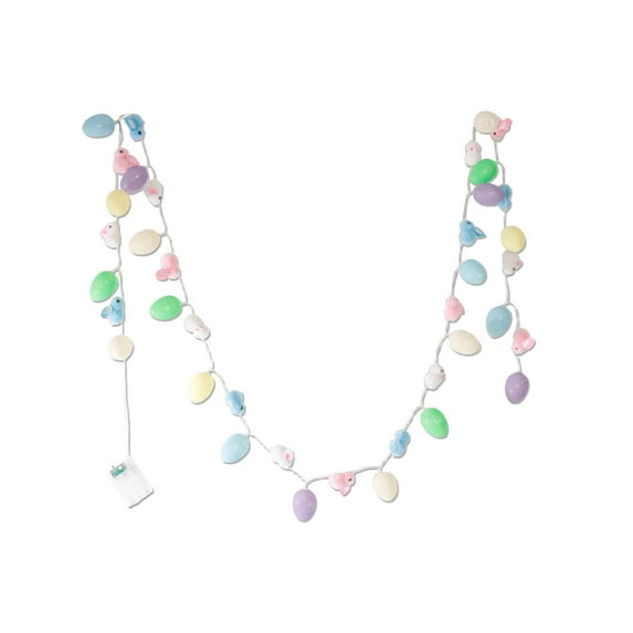 Easter Decorations, Rabbits and Eggs LEDs Fairy Lights Battery Operated ...
