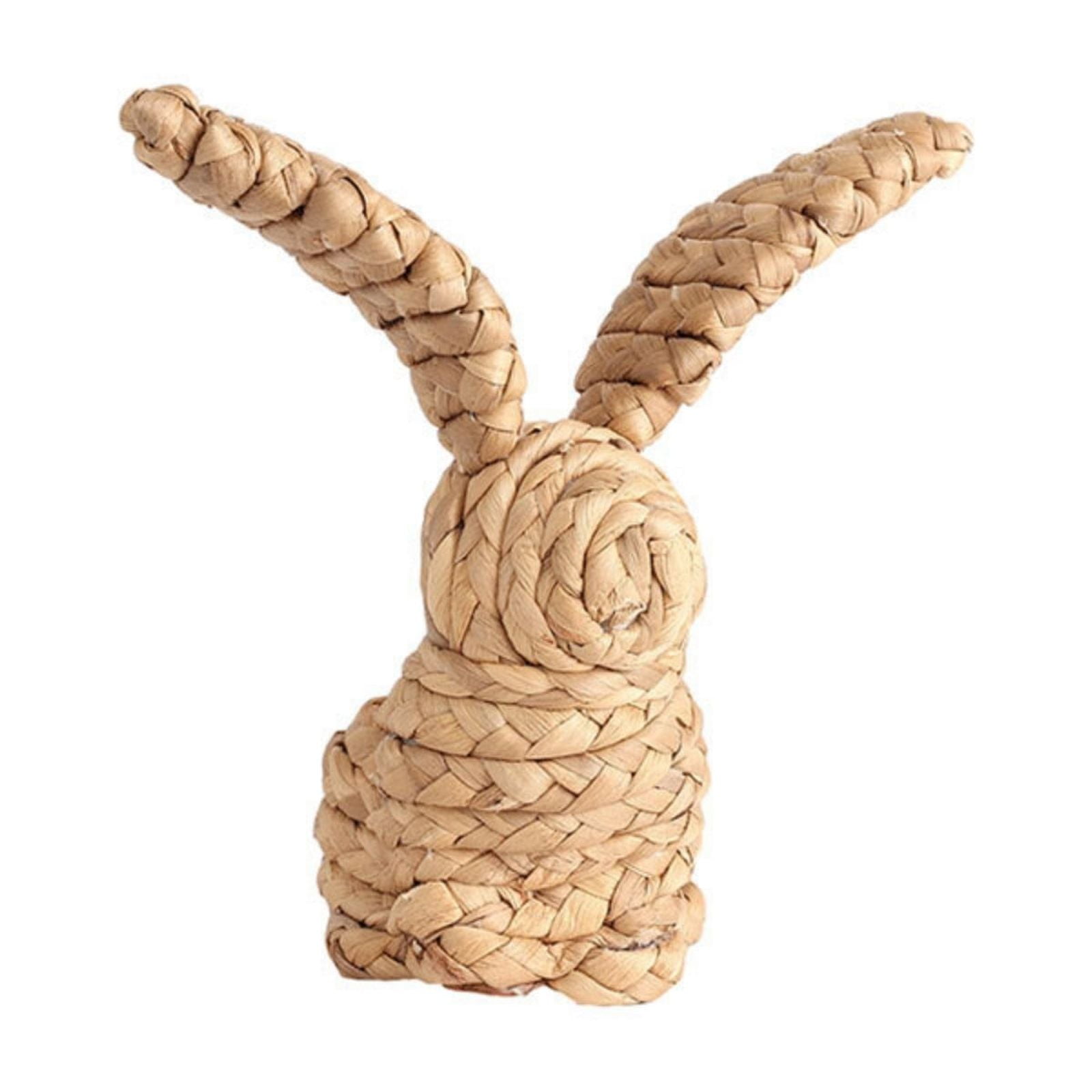Easter Decorations,Rattan Effect Resin Bunny Easter Decor,Hand Woven ...