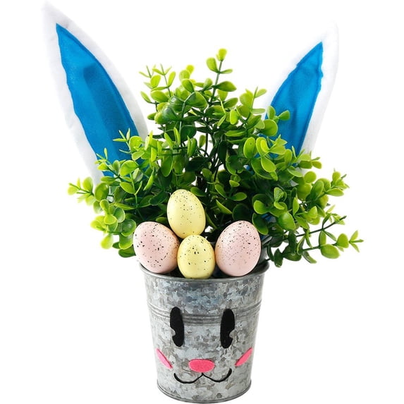 Easter Decorations Rustic Easter Bunny Table Centerpiece Artificial ...