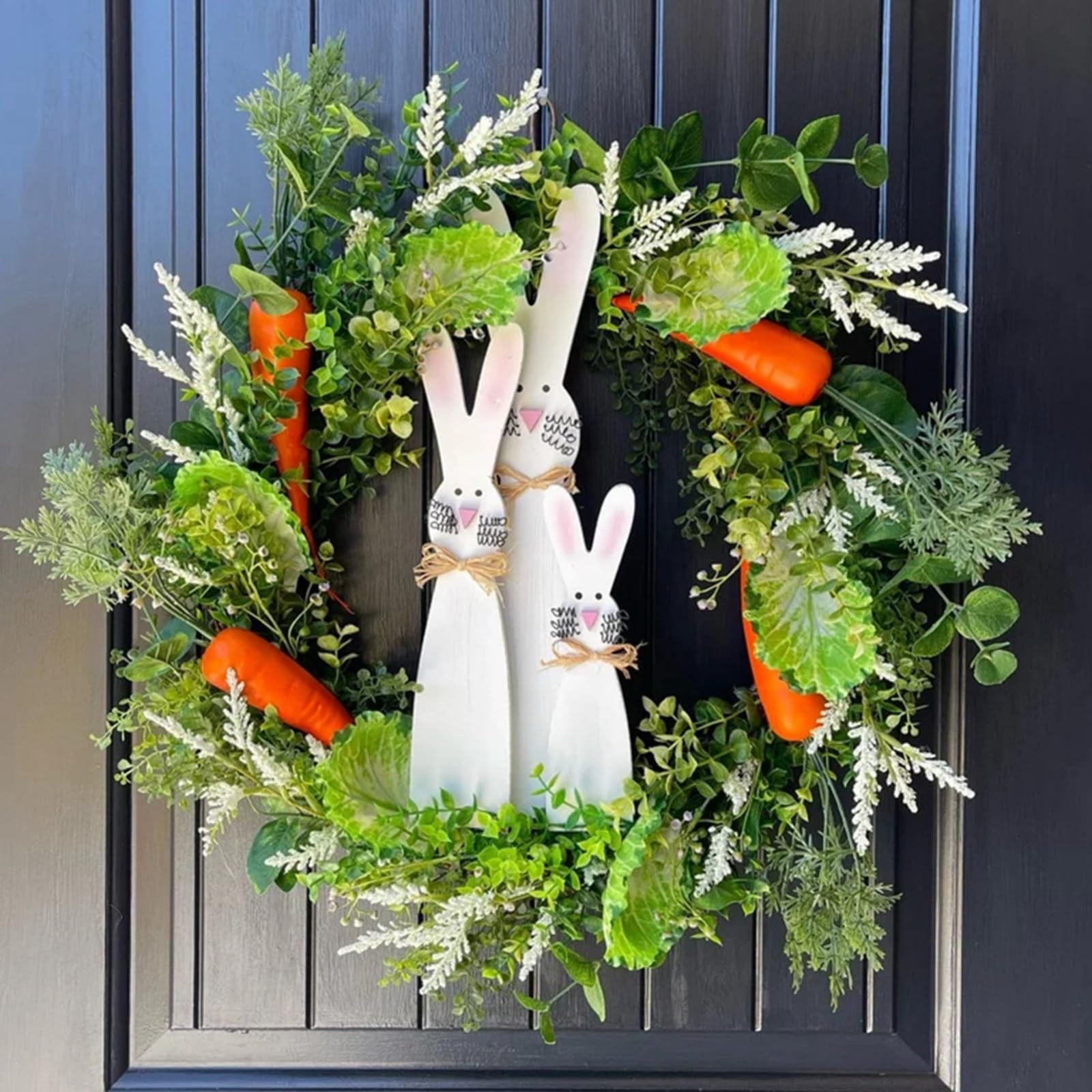 Easter Decorations Spring Wreaths for Front Door Easter Bunny Wreath ...