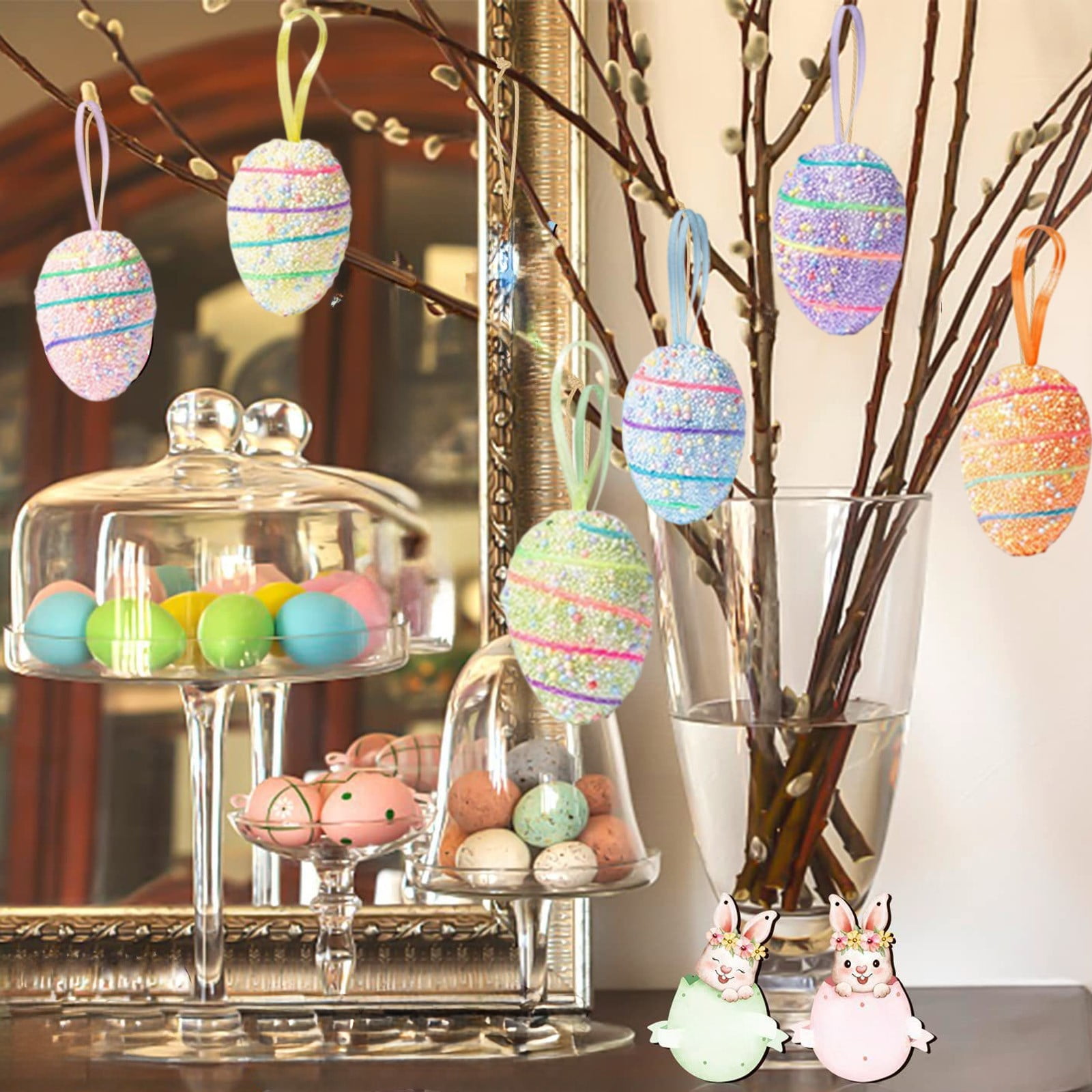 Easter Decorations - Easter Tree Decorations - 6Pcs Easter Hanging ...
