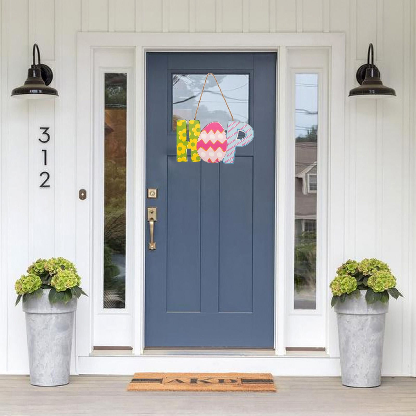 Easter Decorations，Welcome Easter Bunny Logo For Front Door Decorations ...