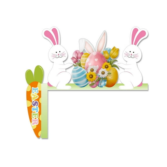 Easter Decorations Wooden Letter Decoration with Bunny, Colorful Bunny ...