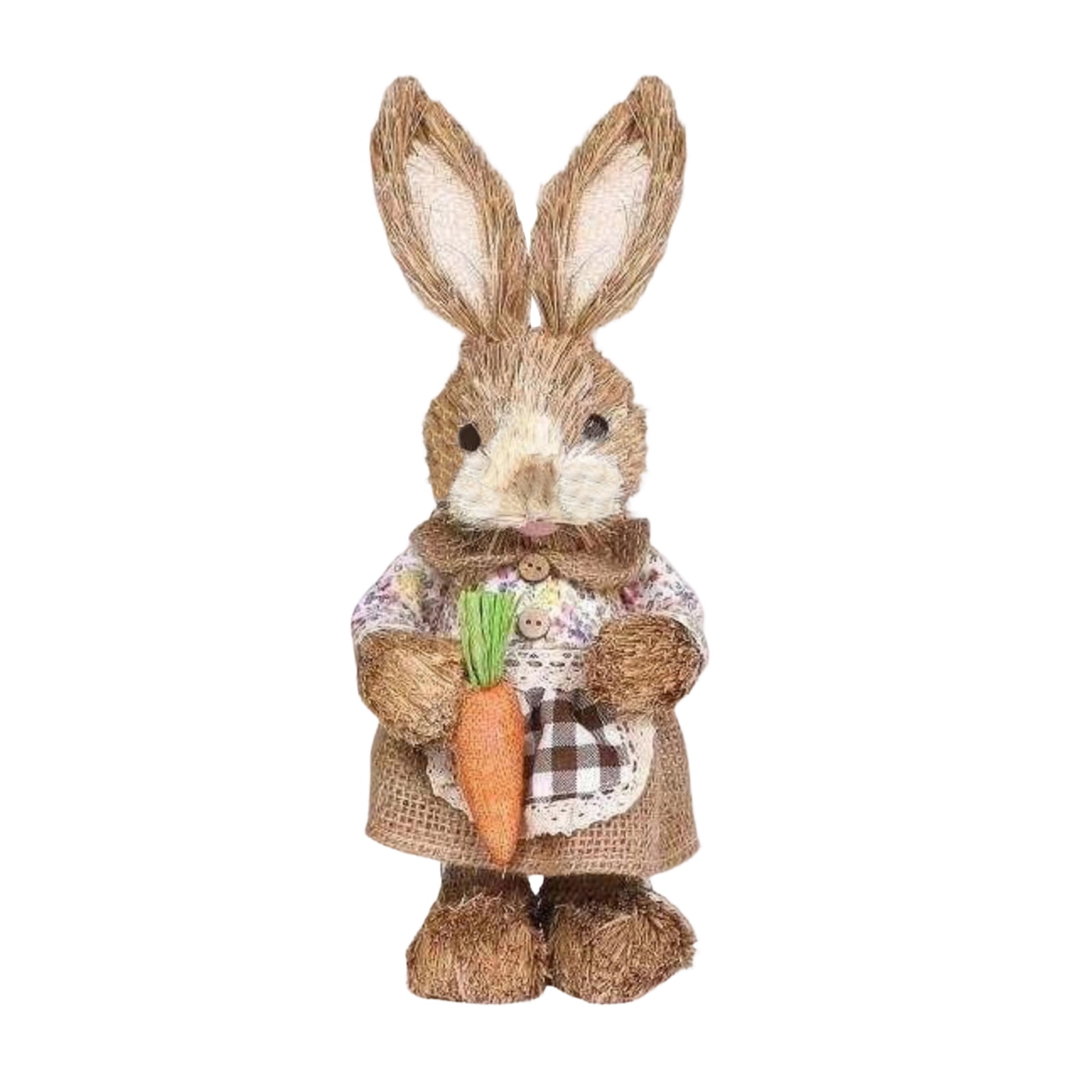 Easter Decorations for Home- 14" Sisal Bunny Figurines, Spring Straw ...