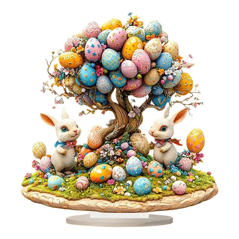 Easter Decorations for the Home Farmhouse Colorful Bunny with Egg ...