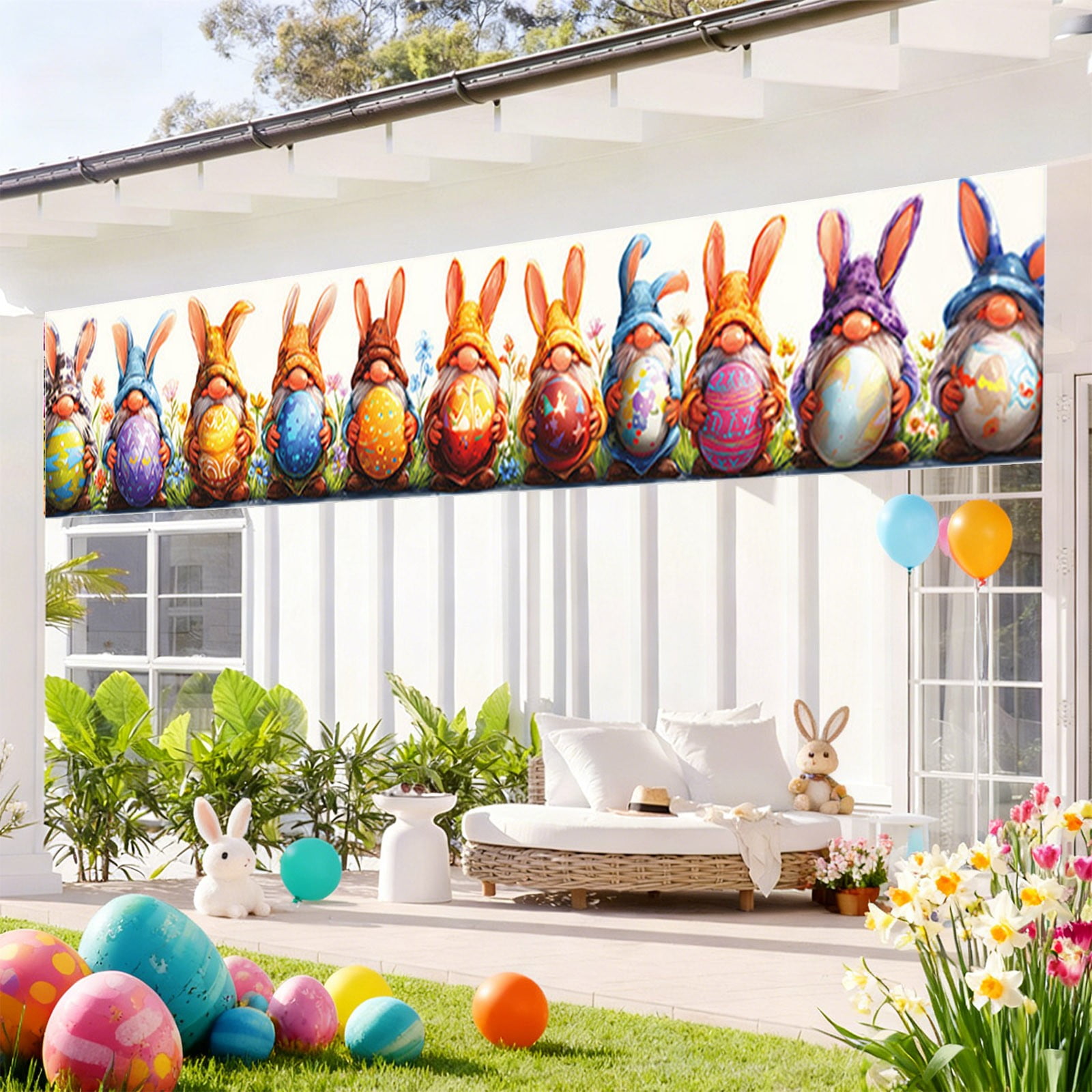 Easter Decorative Banner Heartfelt Happy Easter Celebration Party Sign ...