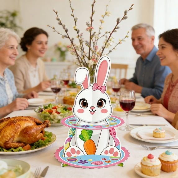Easter Decorative Cake Stand Rabbit Carnival Egg Rabbit Cupcake ...