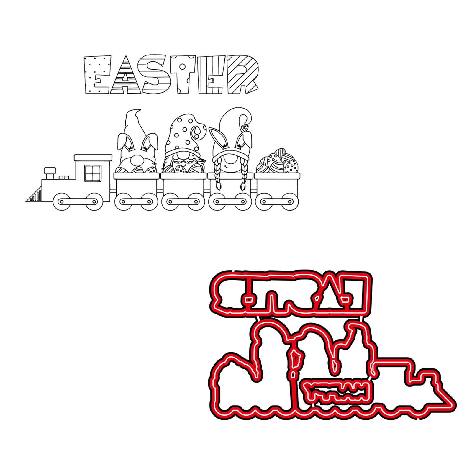 Easter Decorative Cutting Dies Metal Die Cuts Embossing Stencil for ...