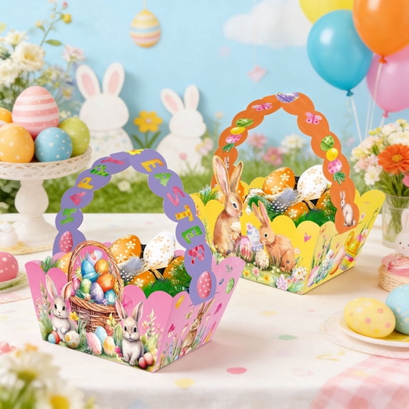 Easter Decorative Gift Baskets - Spring Theme with Bunny & Egg Designs ...