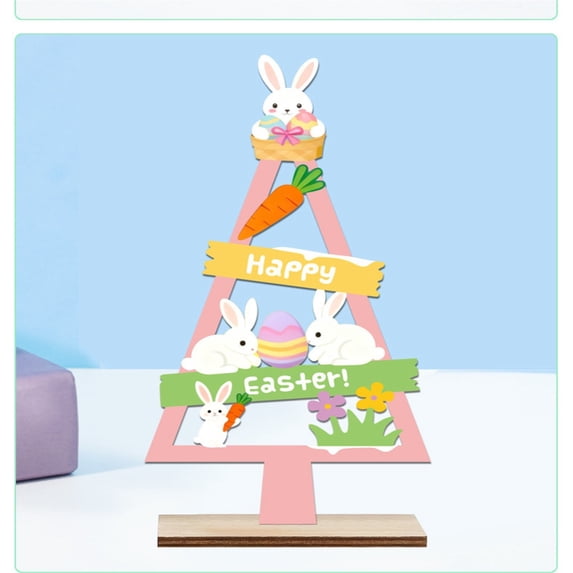 Easter Desktop Ornament,Easter Decorations Desktop Wooden Ornament ...