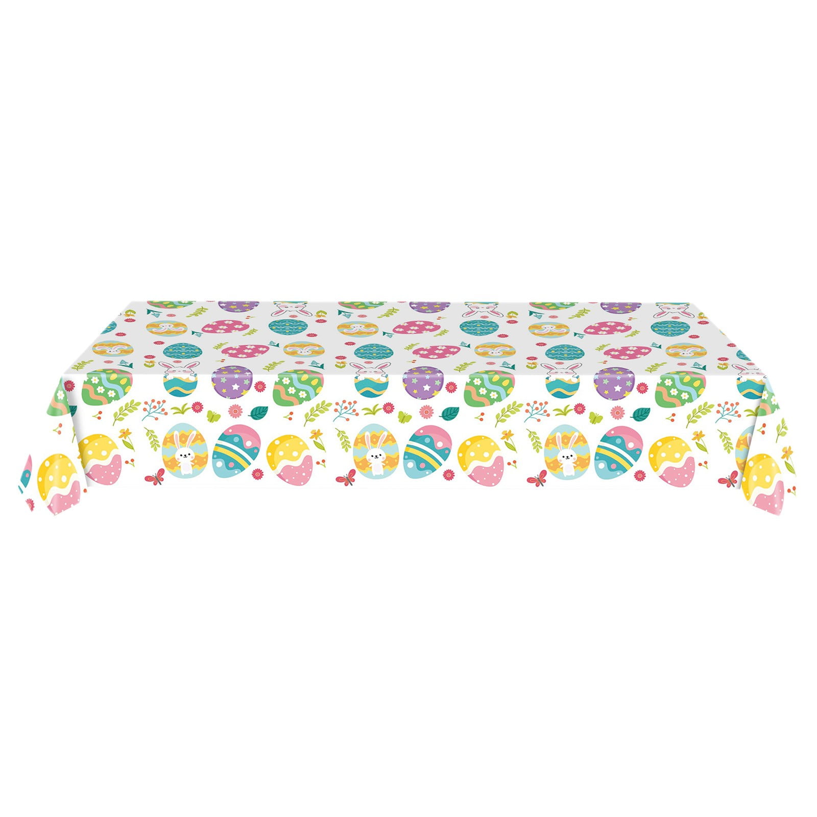 Easter Disposable Tablecloth – 54 x 108 in Waterproof Plastic Table ...