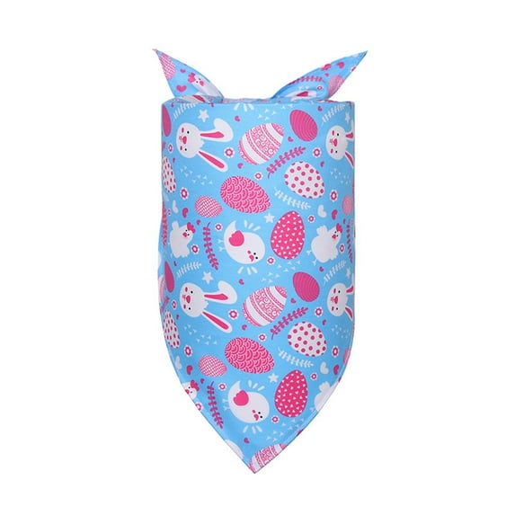 Easter Dog Bandana Triangle Pet Scarf with Bunny Rabbit and Egg Design ...