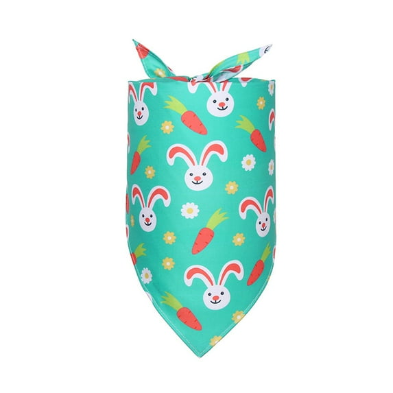Easter Dog Bandana Triangle Pet Scarf with Bunny Rabbit and Egg Design ...