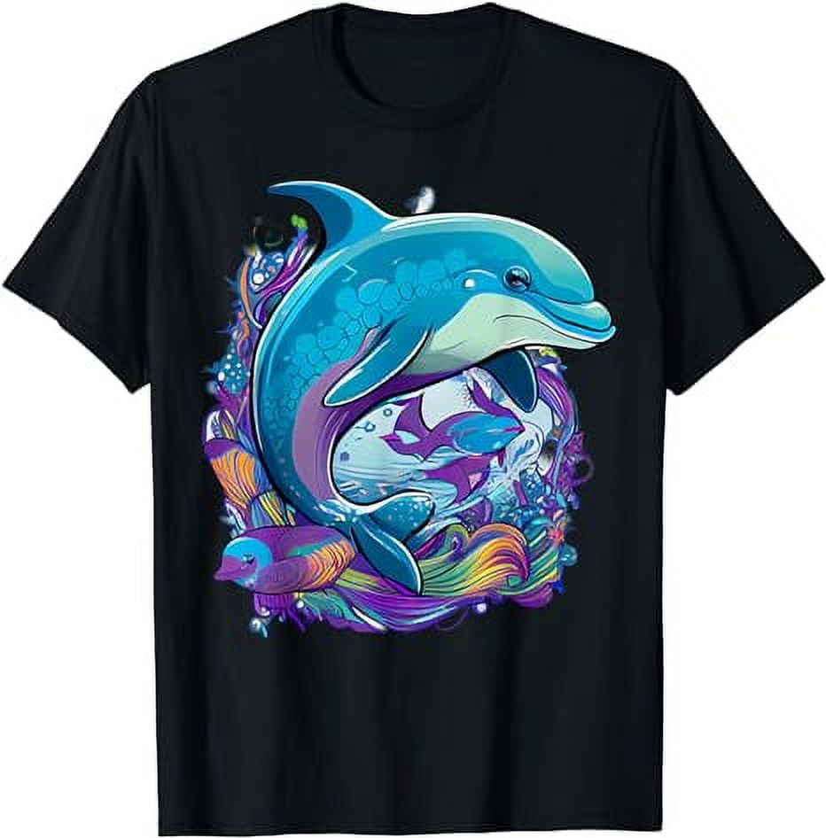 Easter Dolphin Art for women with cute Egg illustrations T-Shirt ...