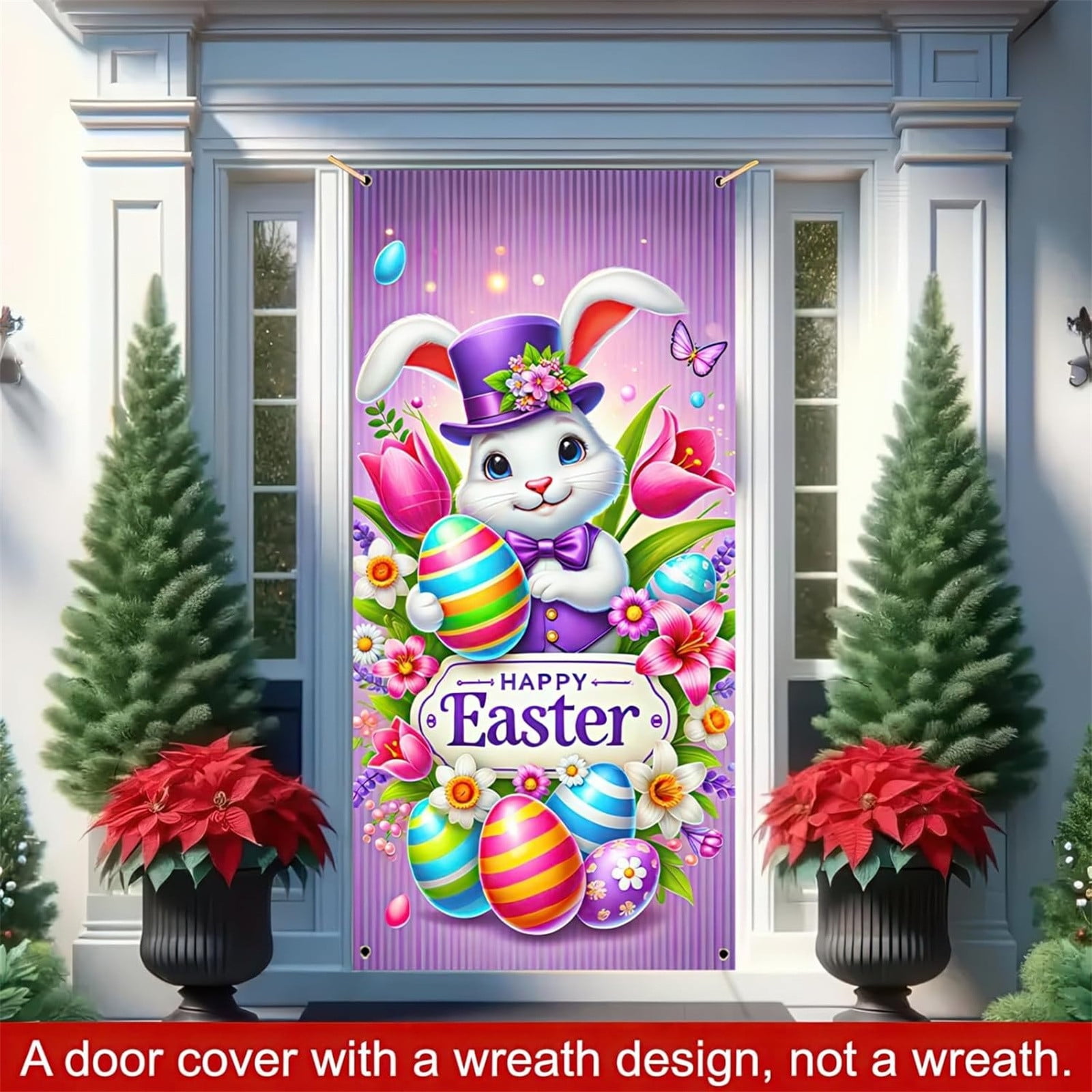 Easter Door Cover with Bunny Design - Perfect for Festive Decorations ...