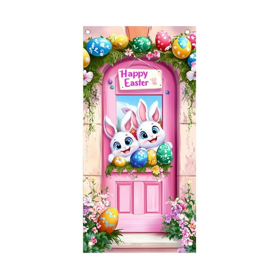 Easter Door Cover Festival Party Indoor And Outdoor Door Curtains ...