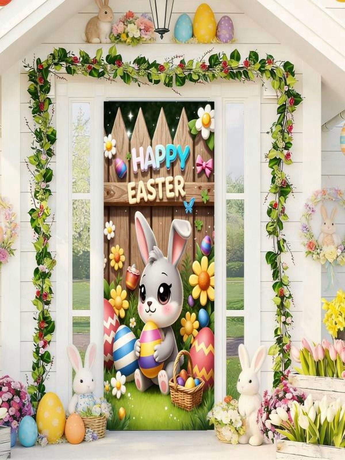 Easter Door Cover and Wall Decoration Curtain for Festive Home Holiday ...