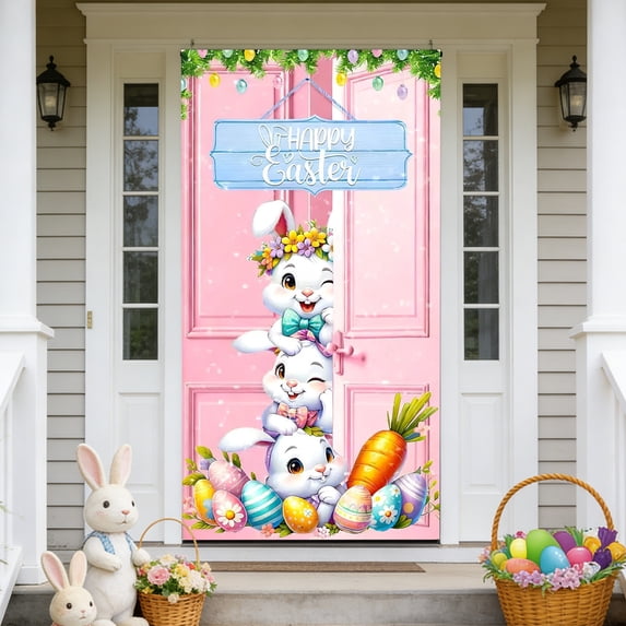 Easter Door Curtain Colorful Party Decor Spring Holiday Hanging ...