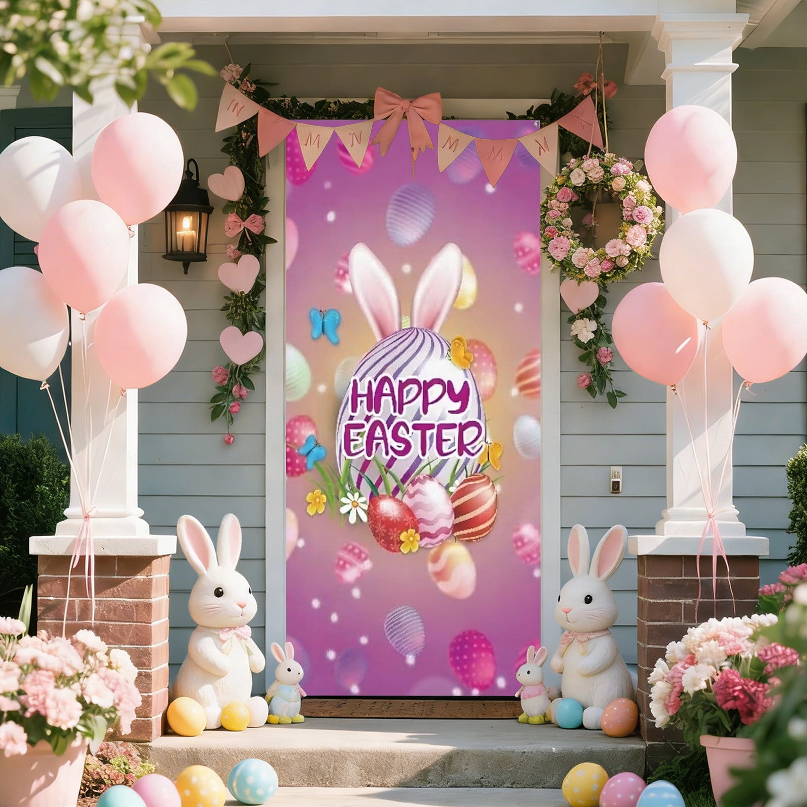 Easter Door Curtain Decorations for Home Party, Easter Bunny Spring ...