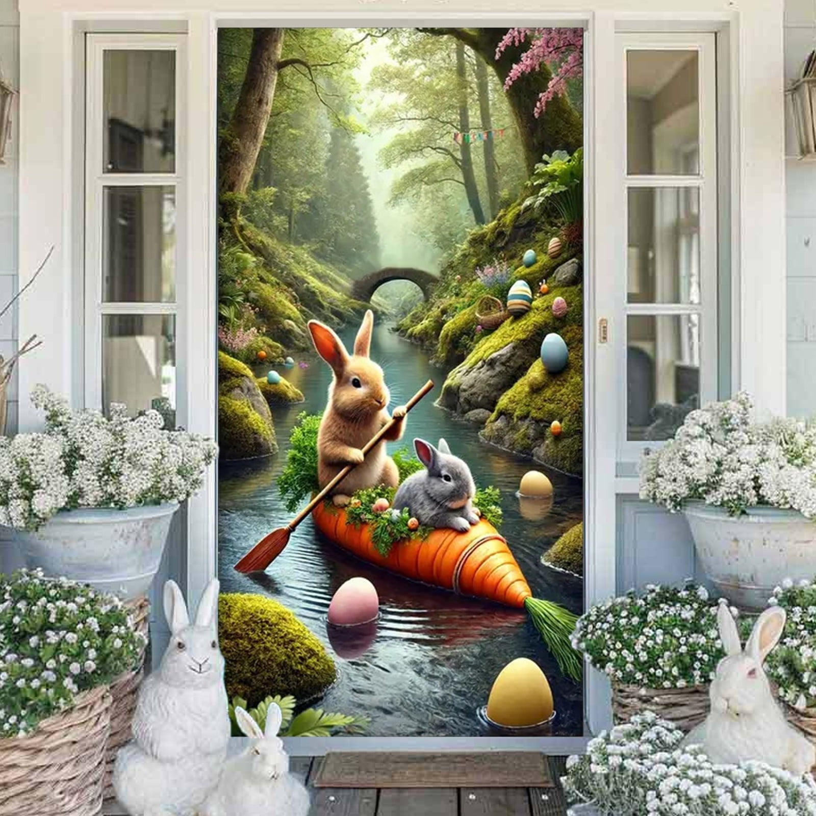 Easter Door Curtain Suitable for Party Door Covers Happy Easter Door ...