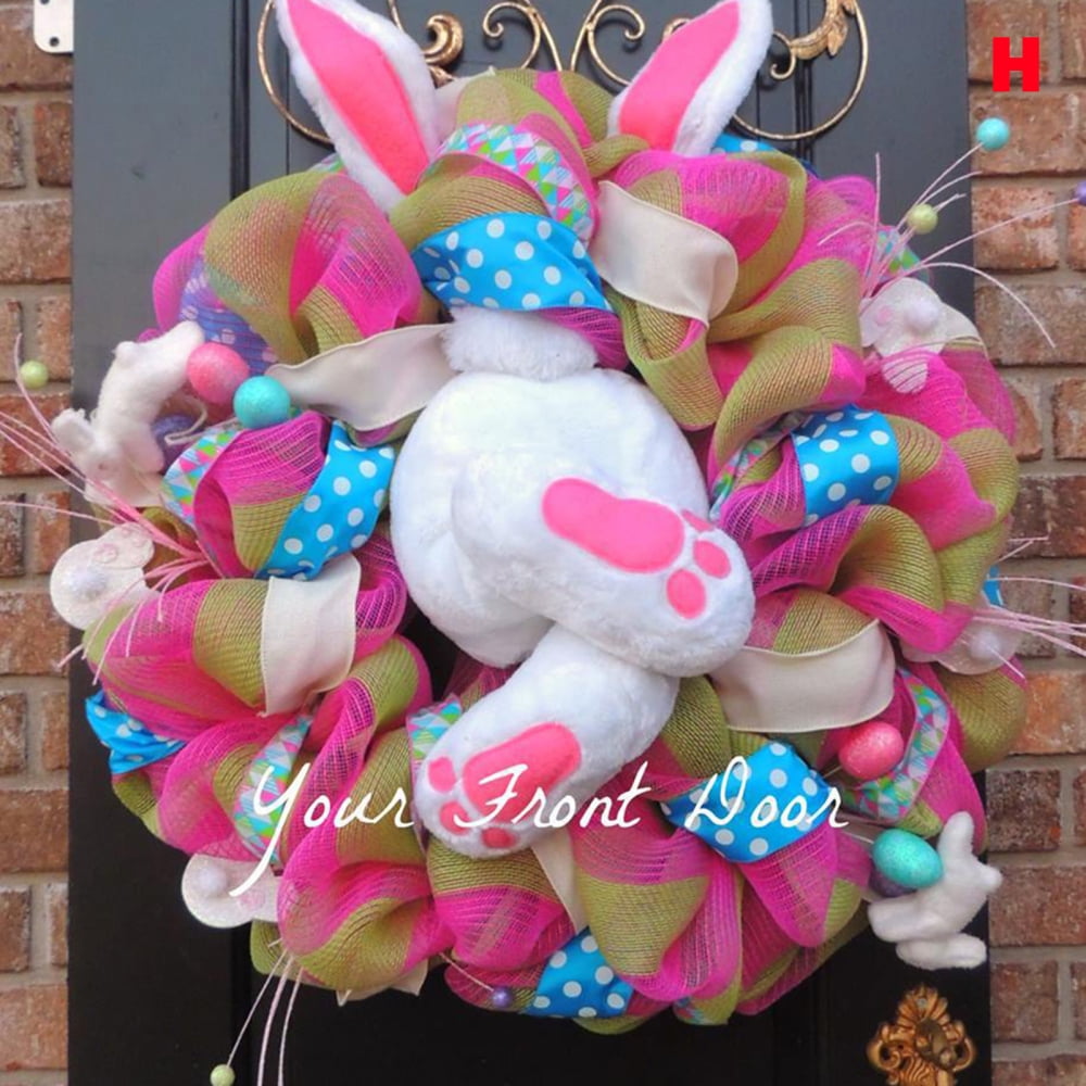 Easter Door Decorations Bunny Butt and Ears Wreath Easter Spring ...