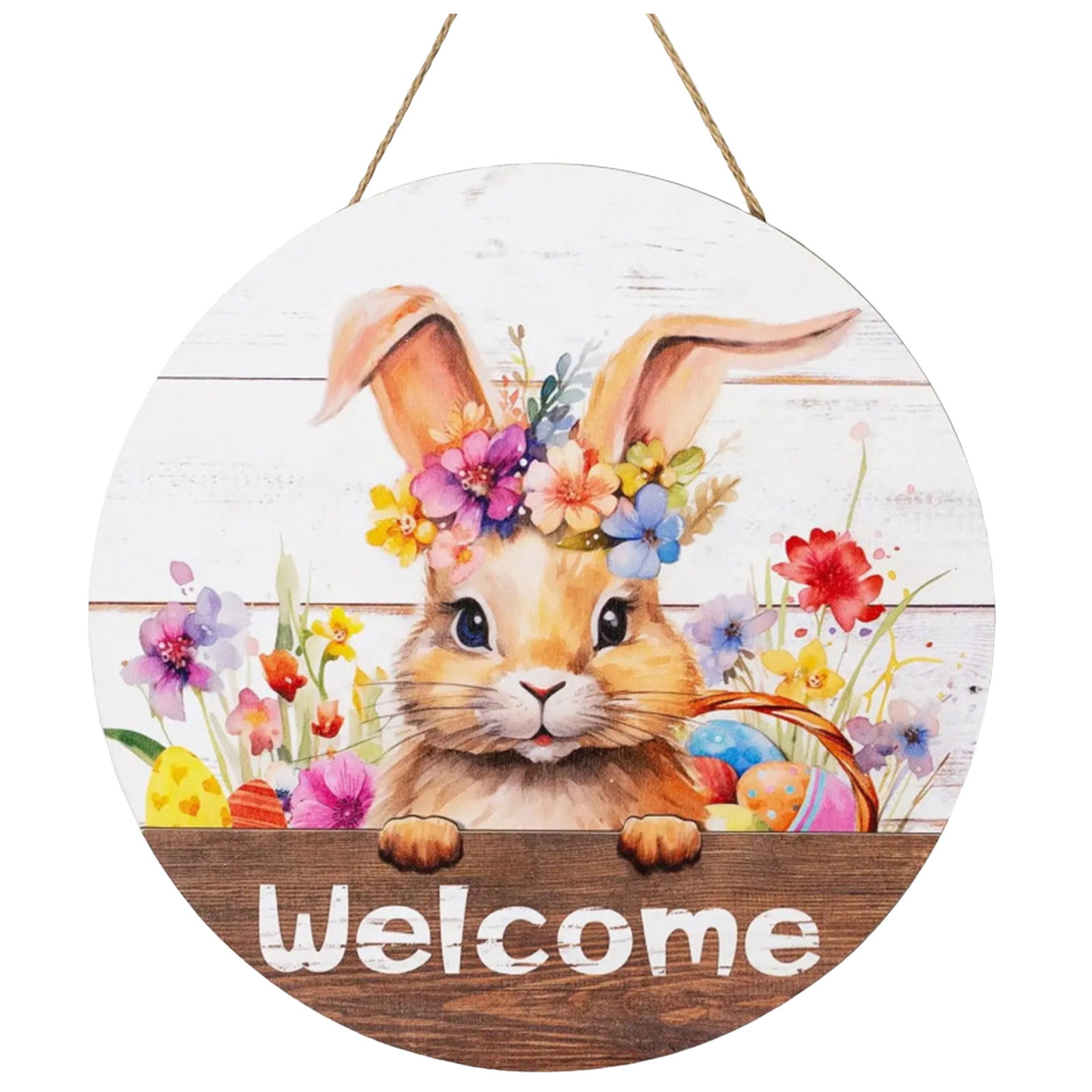 Easter Door Decorations Wood Hanging Sign for Front Door Happy Easter ...