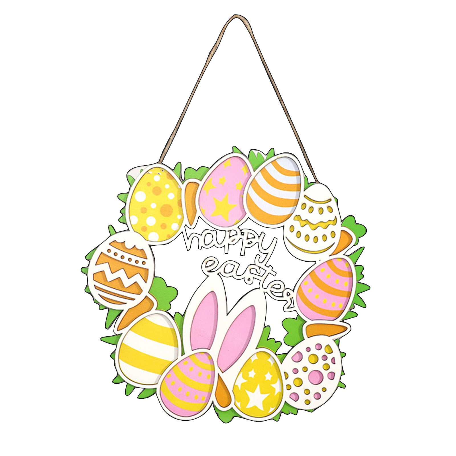 Easter Door Decorations Wood Hanging Sign for Front Door Happy Easter ...