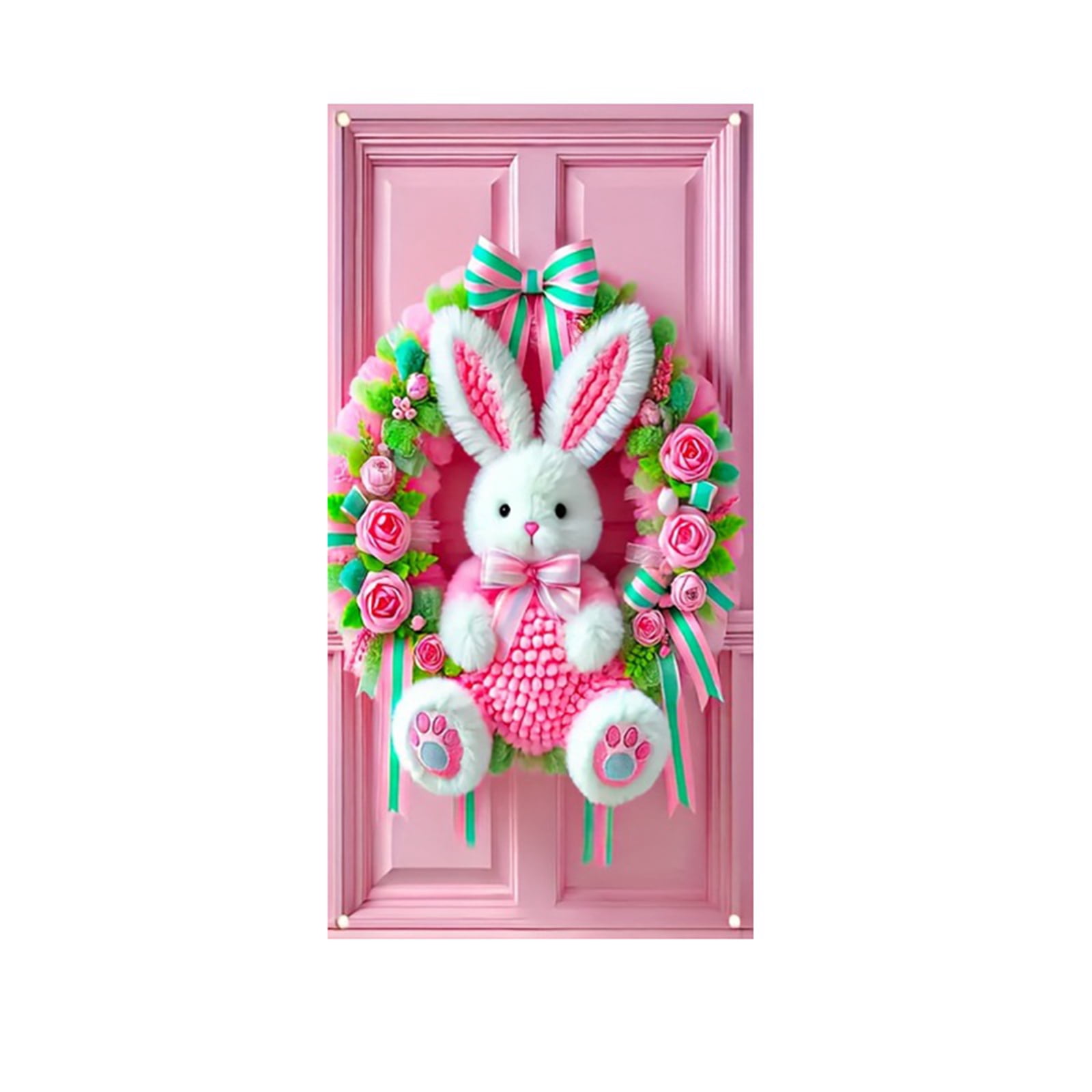 Easter Door Flag – Festive Bunny & Carrot Design Garden Entrance ...