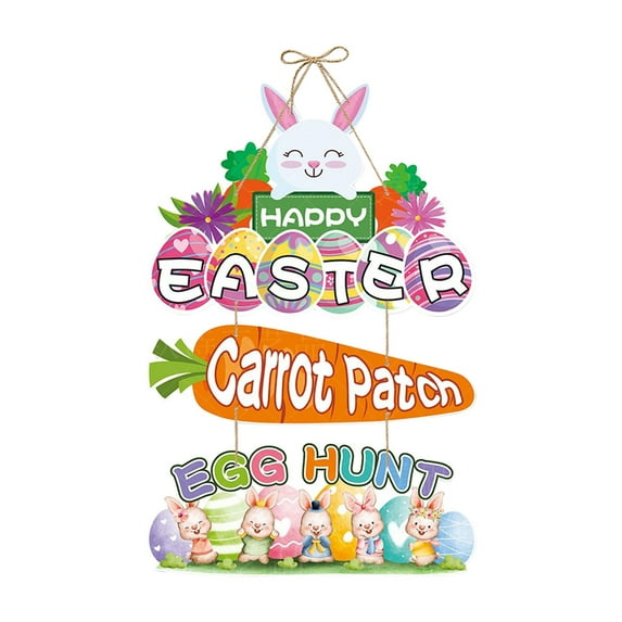 Easter Door Hanging, Rabbit Egg Carnival Decor, Spring Holiday Party ...