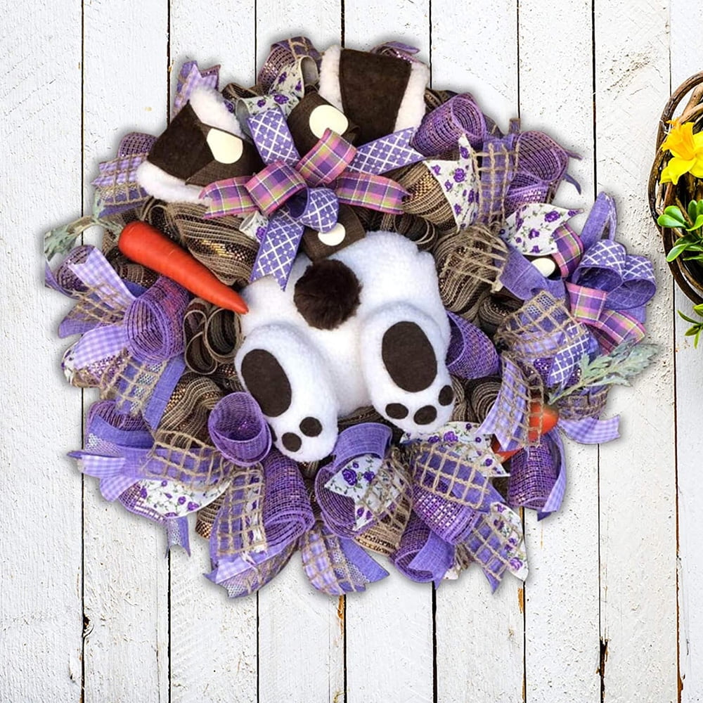 Easter Door Wreath, Bunny Wreaths with Butt Ears Wreath for Spring ...