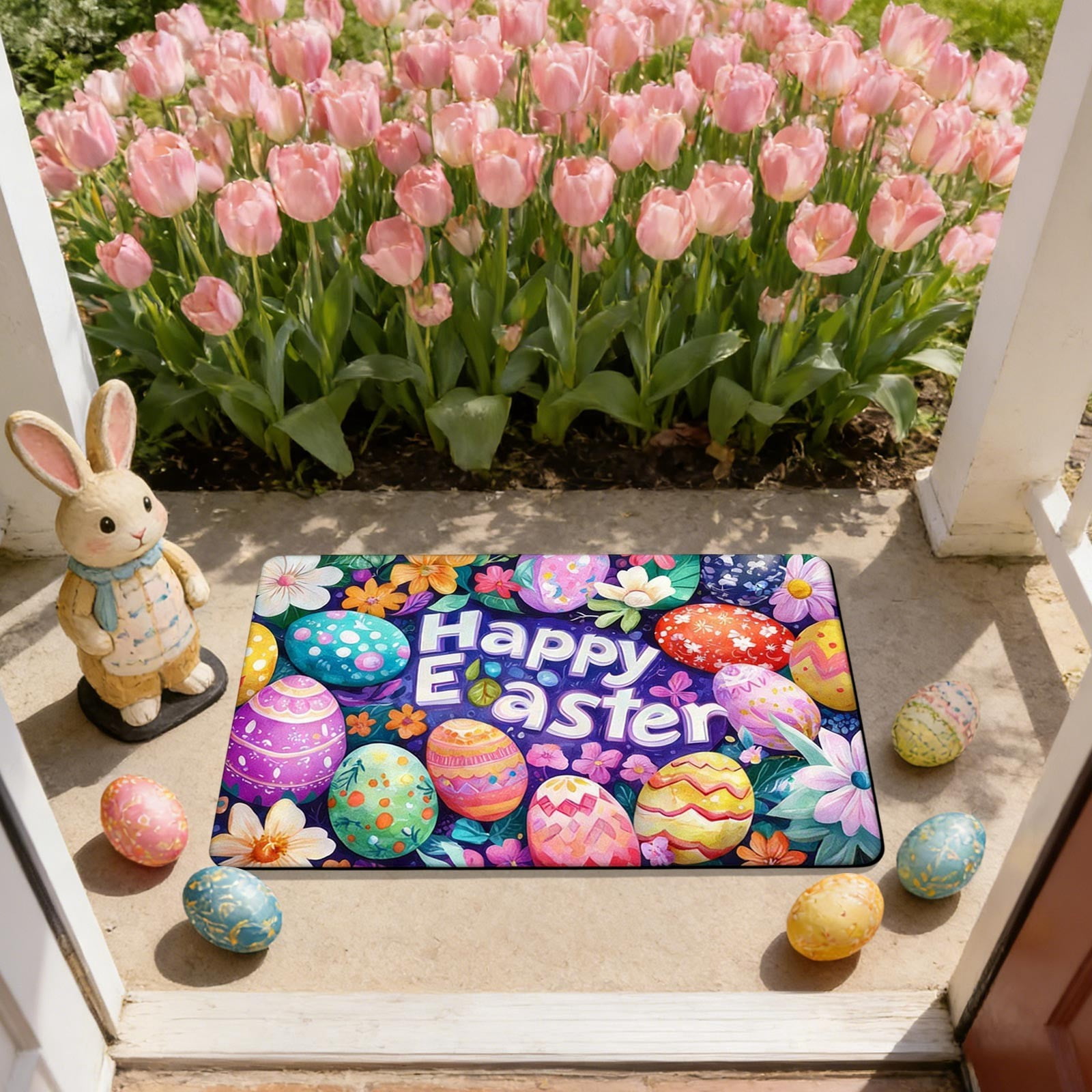 Easter Doormat Non Slip Absorbent Floor Mat for Kitchen Bathroom ...