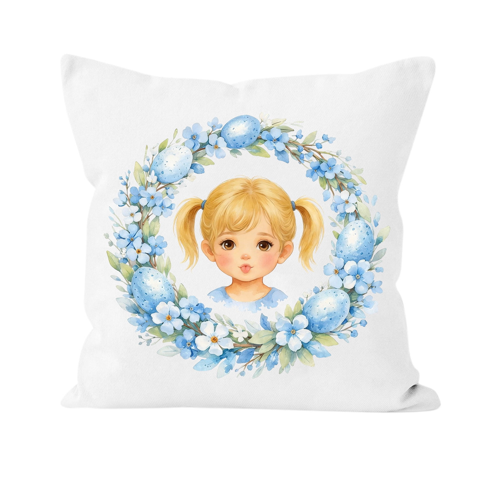 Easter Double-Sided Print Peach Skin Velvet Throw Pillow, 45x45cm Sofa ...