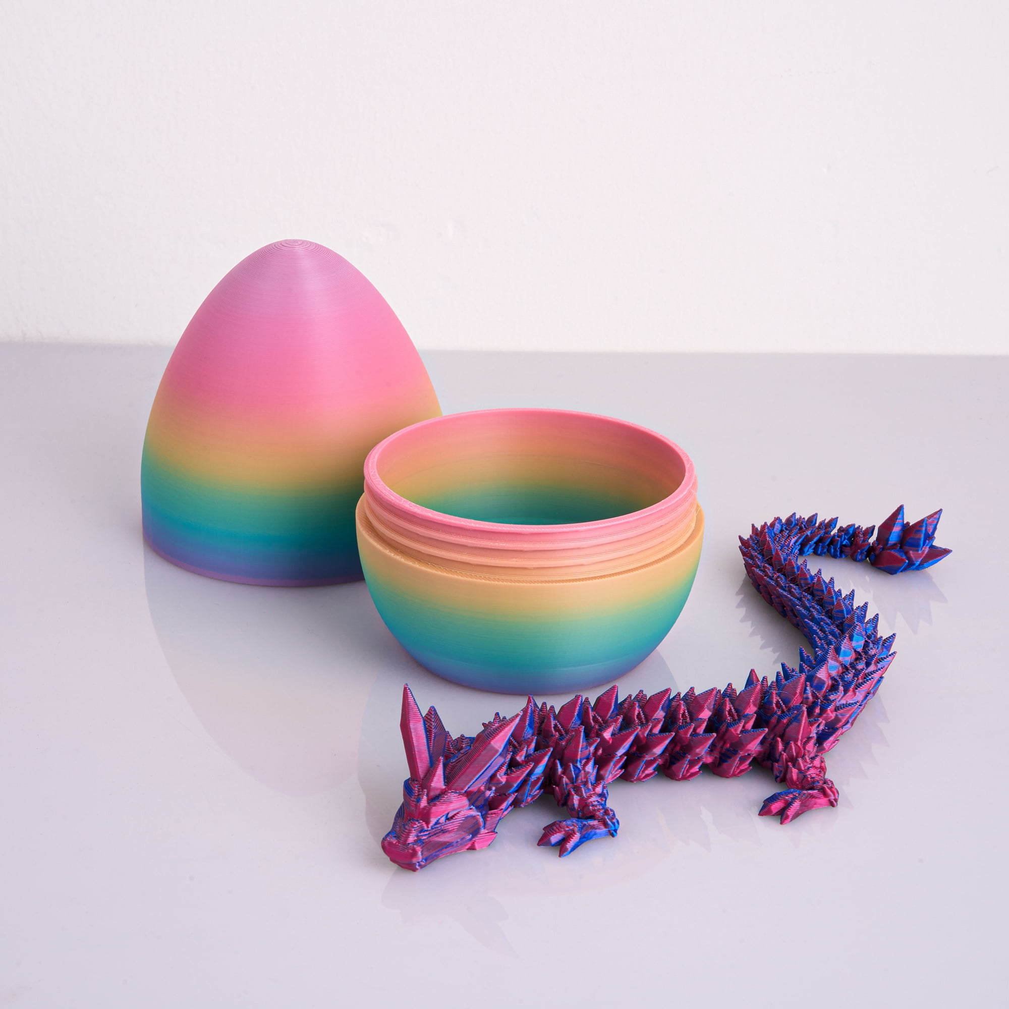 Easter Dragon Egg- Laser Rainbow Surprise Egg with Flexible Pearly ...