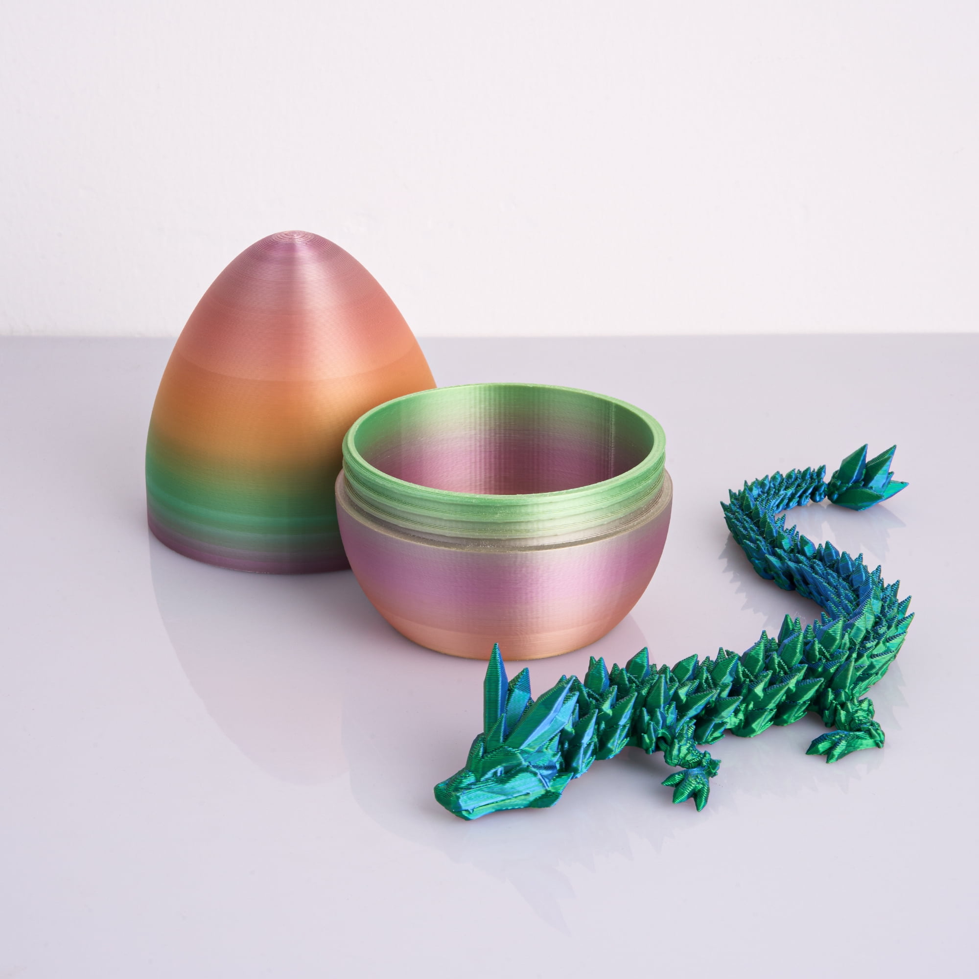Easter Dragon Egg- Laser Rainbow Surprise Egg with Flexible Pearly ...