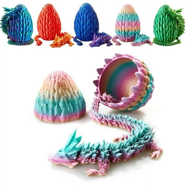 Easter Dragon Eggs with Dragon Inside,3D Printed Dragon,Easter Basket ...
