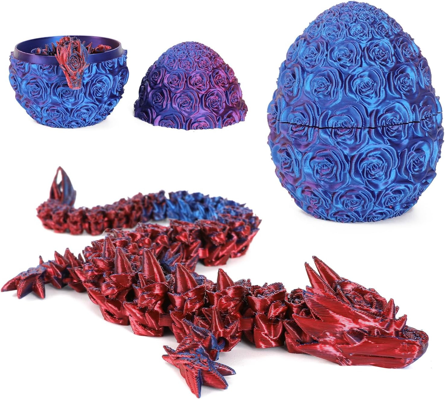 Easter Dragons 3D Printed Dragon Egg with Dragon Inside Crystal Dragon ...